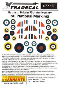RAF Roundels for Hurricane and Spitfire