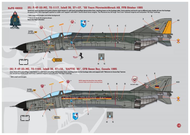 F-4F Phantom II Deutsche Luftwaffe in Norm 81A/B-Tarnung
