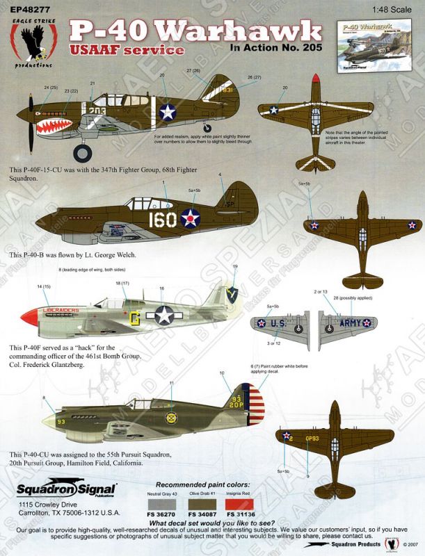 P-40 Warhawk 461st Bombardment Group