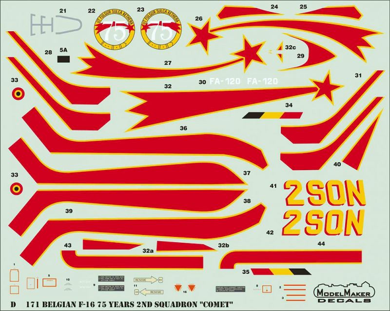 F-16A Block 15 Fighting Falcon 75 Years 2 Squadron Comet